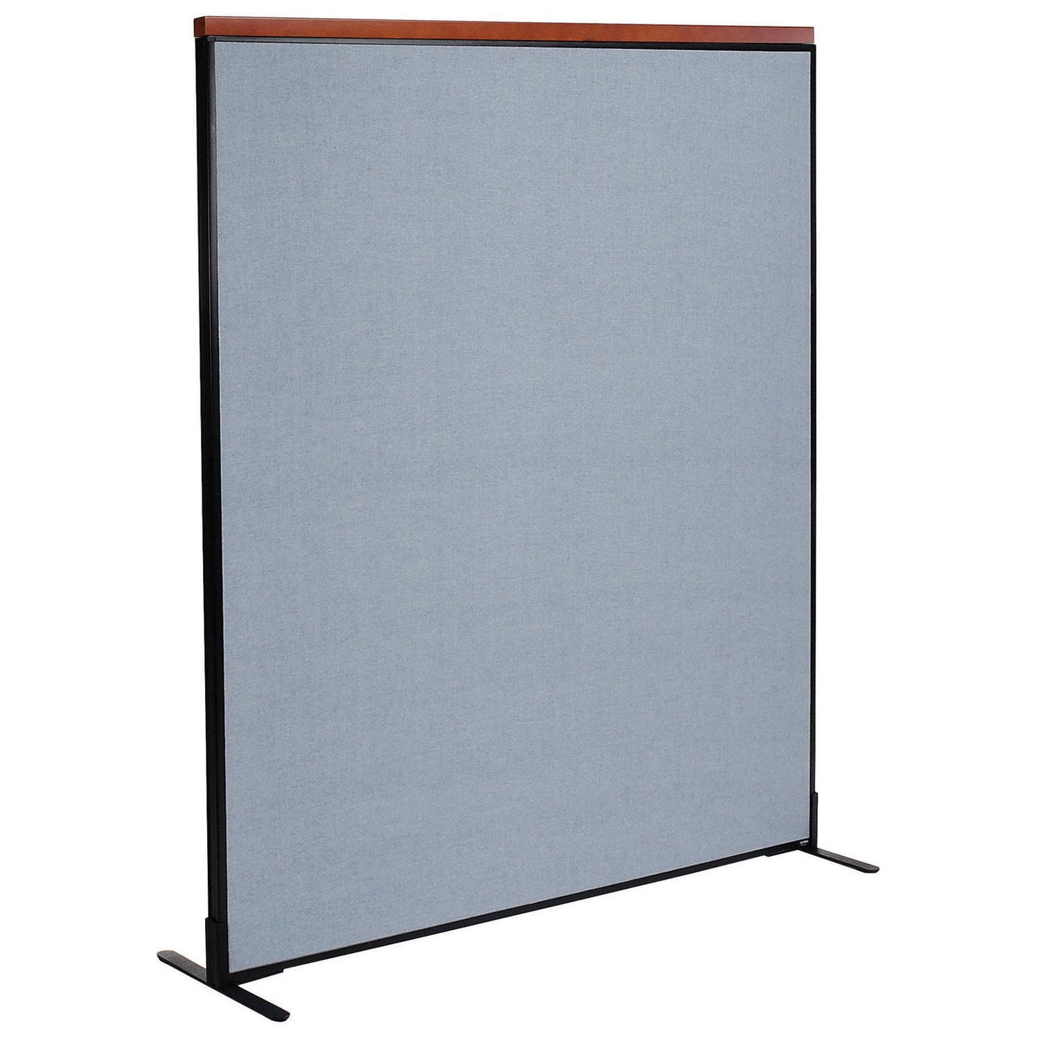60-1/4"W x 73-1/2"H Deluxe Freestanding Office Partition Panel, Blue ...