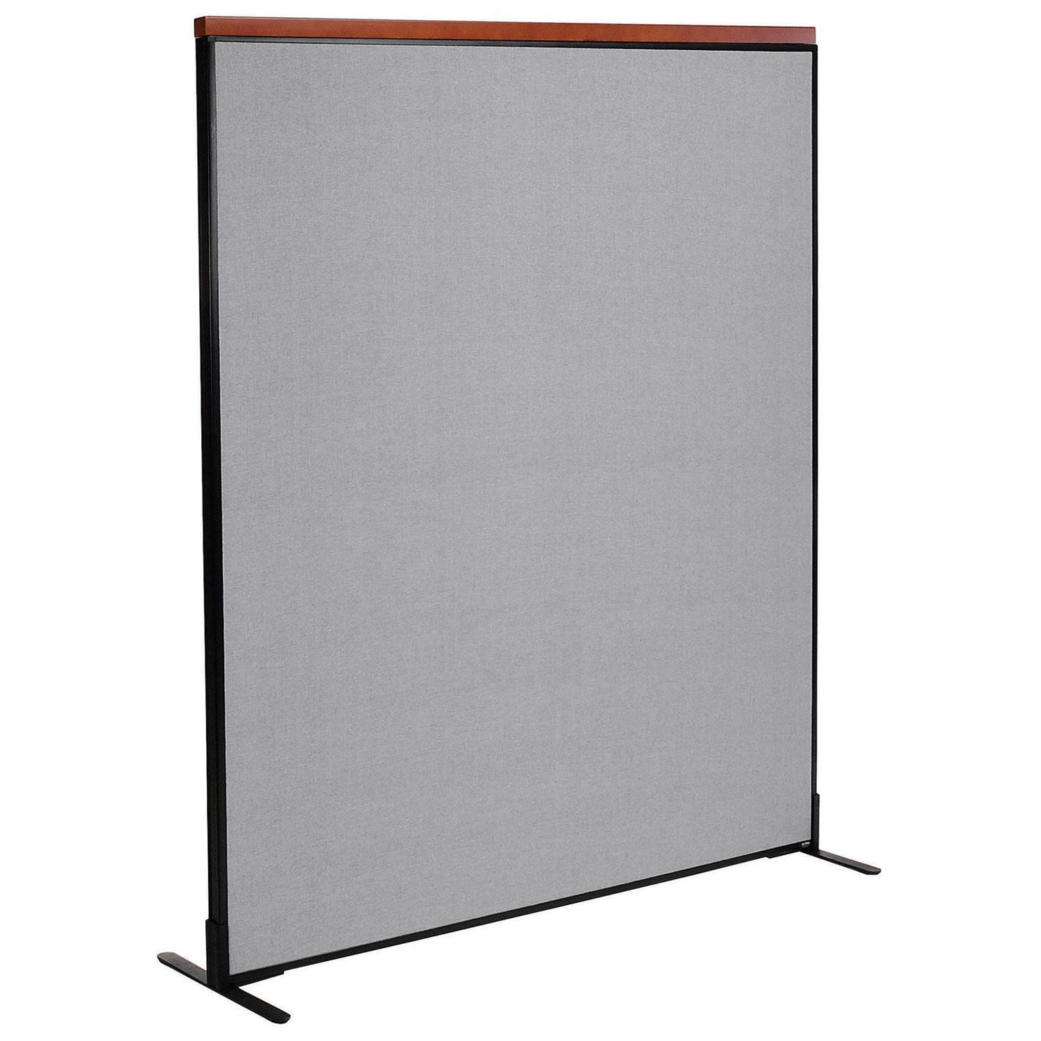60-1/4"W x 73-1/2"H Deluxe Freestanding Office Partition Panel, Gray ...