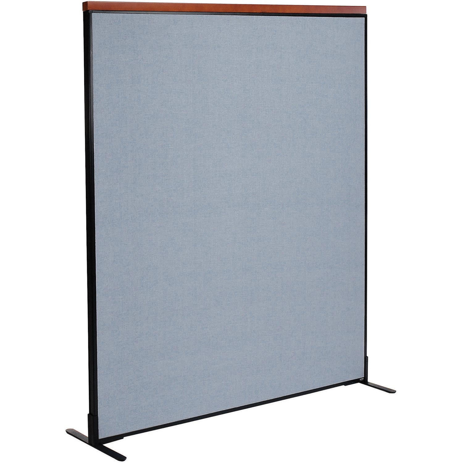 60-1/4"W x 97-1/2"H Deluxe Freestanding Office Partition Panel, Blue ...
