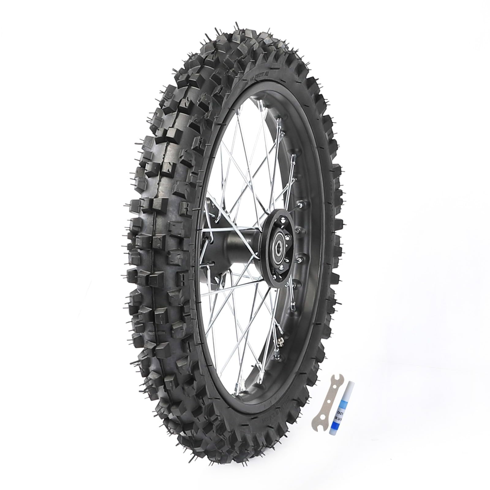 60/100-14 2.50-14 inch Wheel Tire and Rim with Brake Disc Rotor for Pit ...