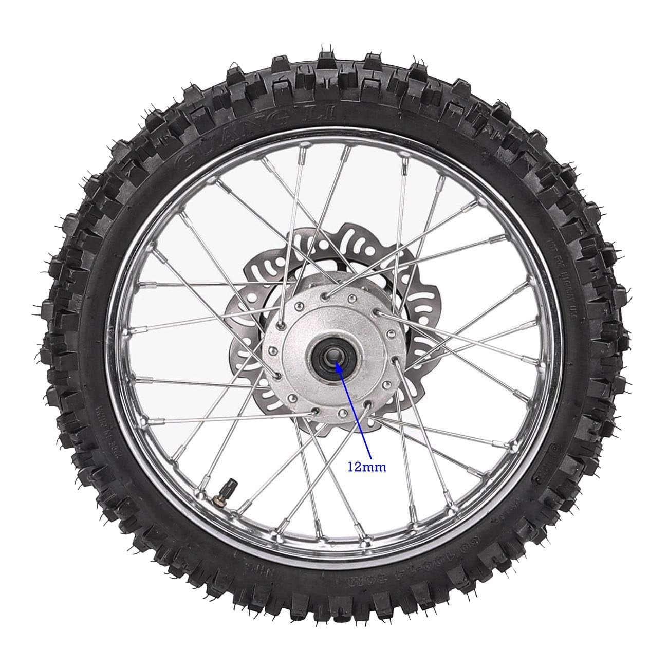 60/100-14 2.50-14 inch Wheel Tire and Rim with Brake Disc for Pit Dirt ...