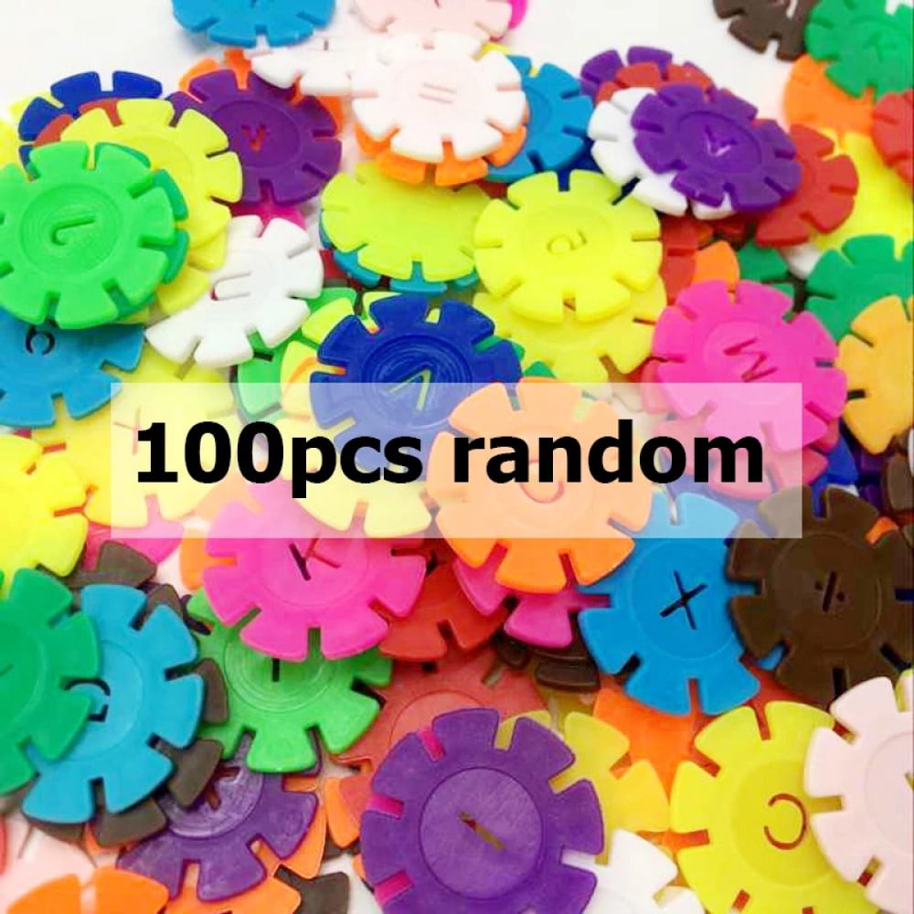 60/100/200pcs Early Education Insert Bag Snowflake Buliding Block Set ...