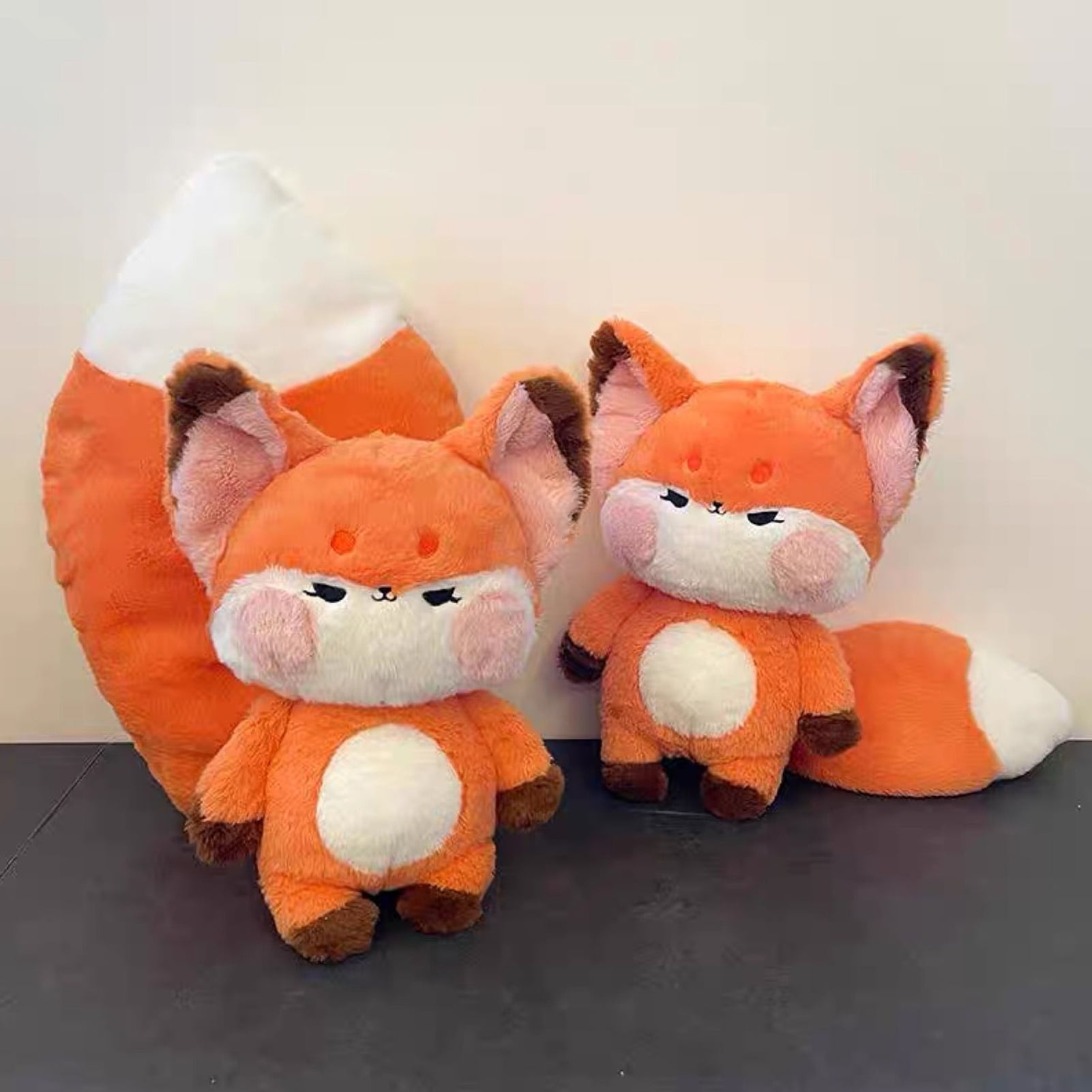 60/100cm Fox Doll Pillow with Big Tail Soft PP Cotton Filling Cartoon ...