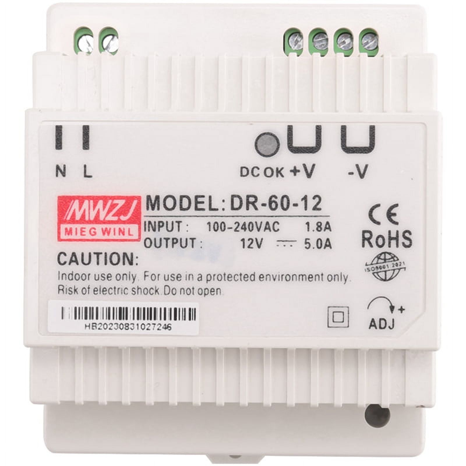 -60-12 Transformer 12 Volt 5 Amp Industrial Din Rail Power Supply 220V ...