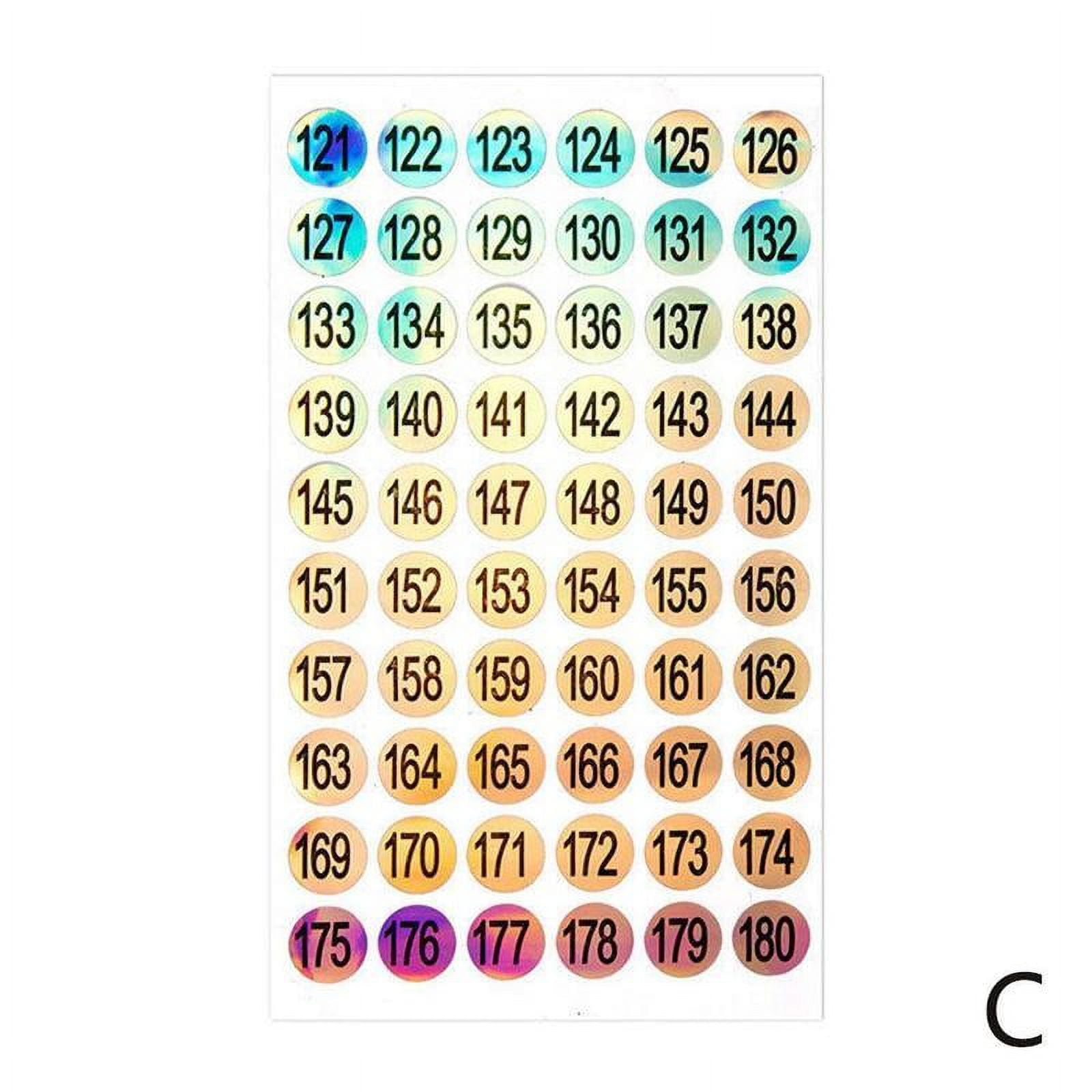 60/120/180PCS Digital Labels Sticker Storage Tag Numbers S2U3 - Walmart.com