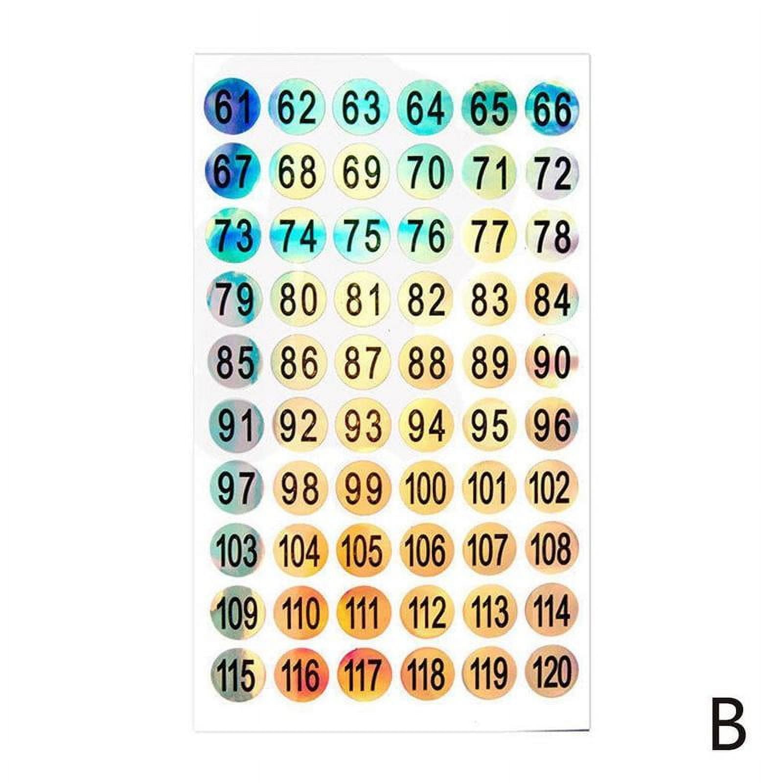 60/120/180PCS Digital Labels Sticker Tag Storage Numbers . T9J1 ...