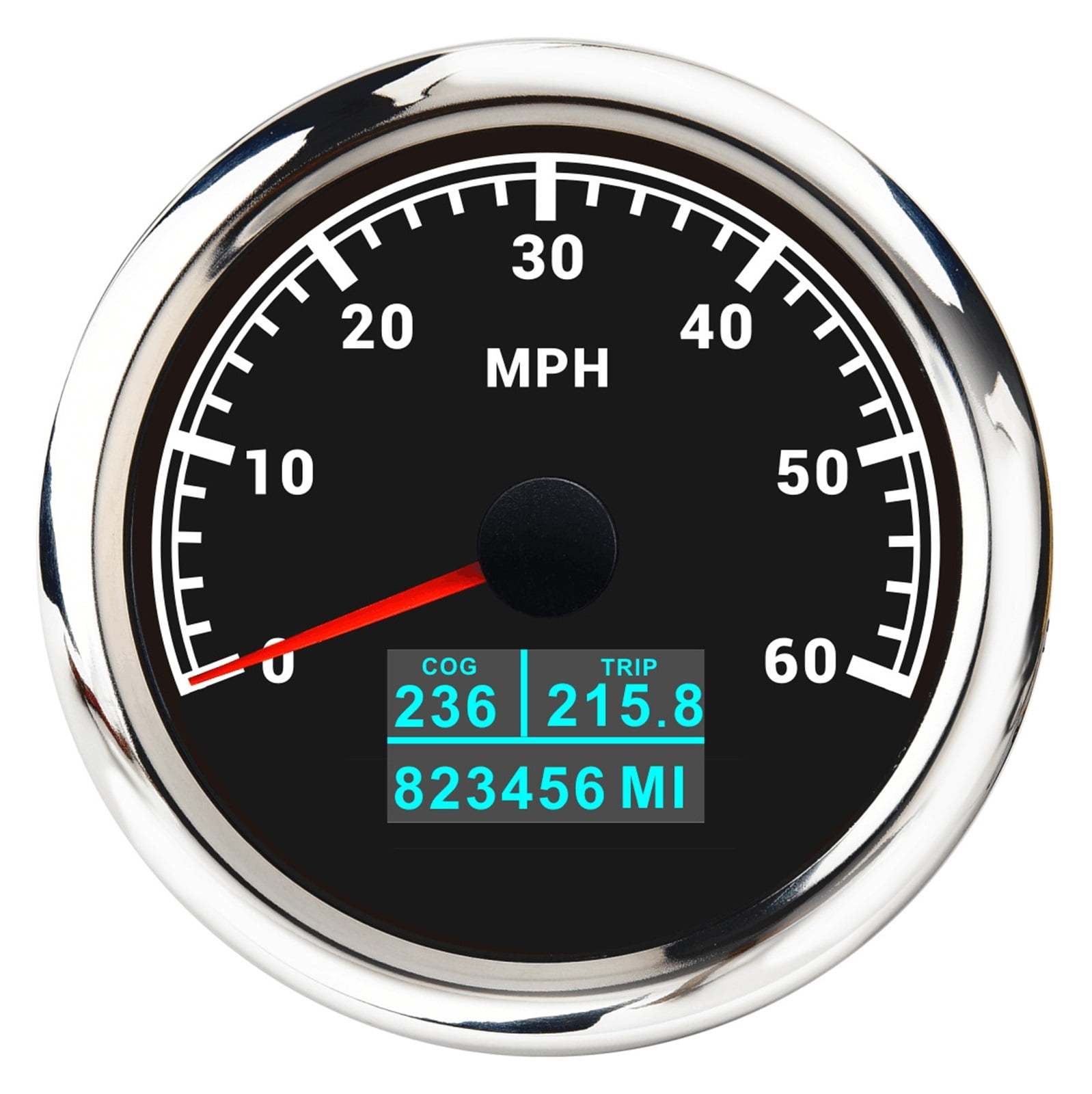 60 120 200km/h GPS Speedometer 85mm With LCD Display COG Trip Odometer ...
