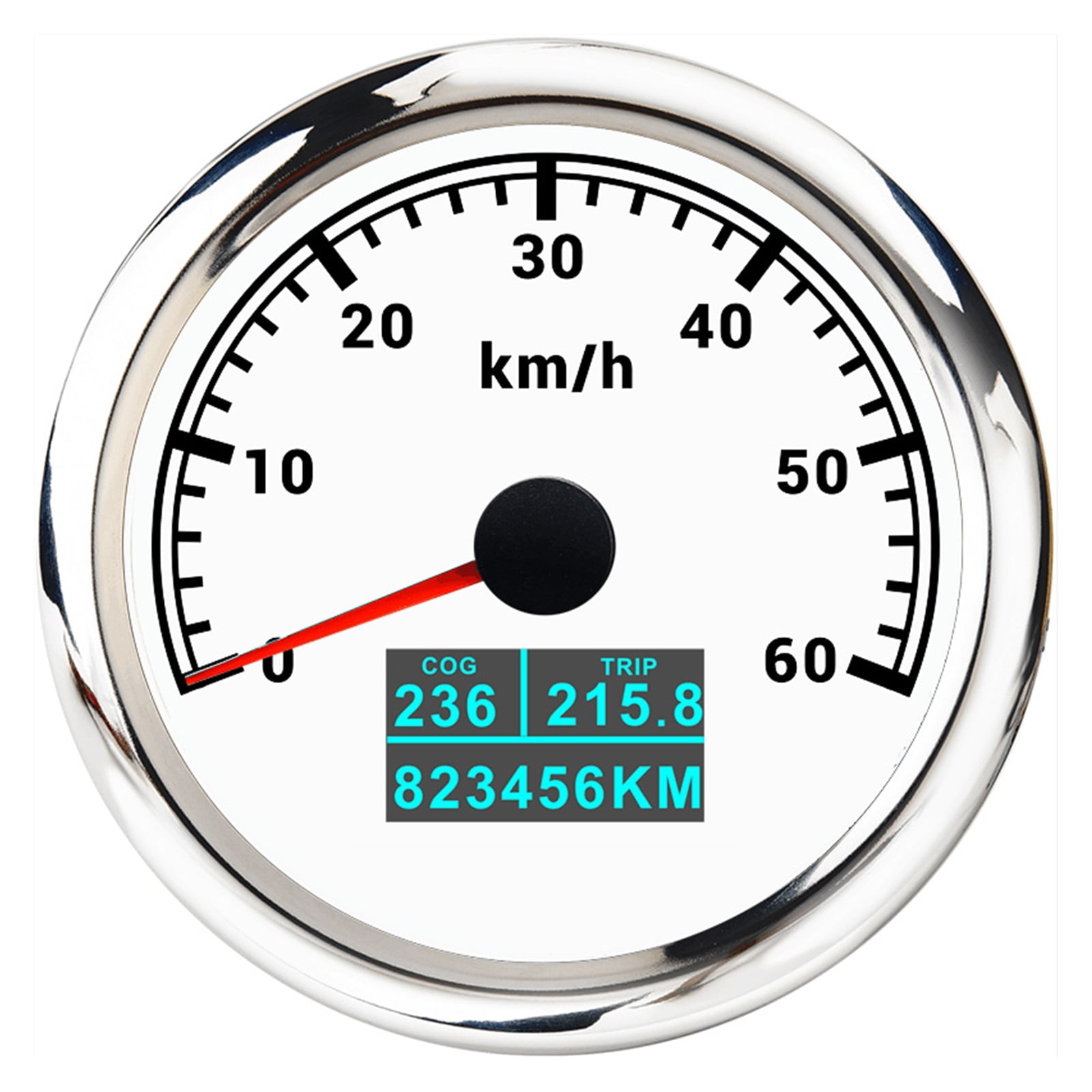 60 120 200km/h GPS Speedometer 85mm With LCD Display COG Trip Odometer ...