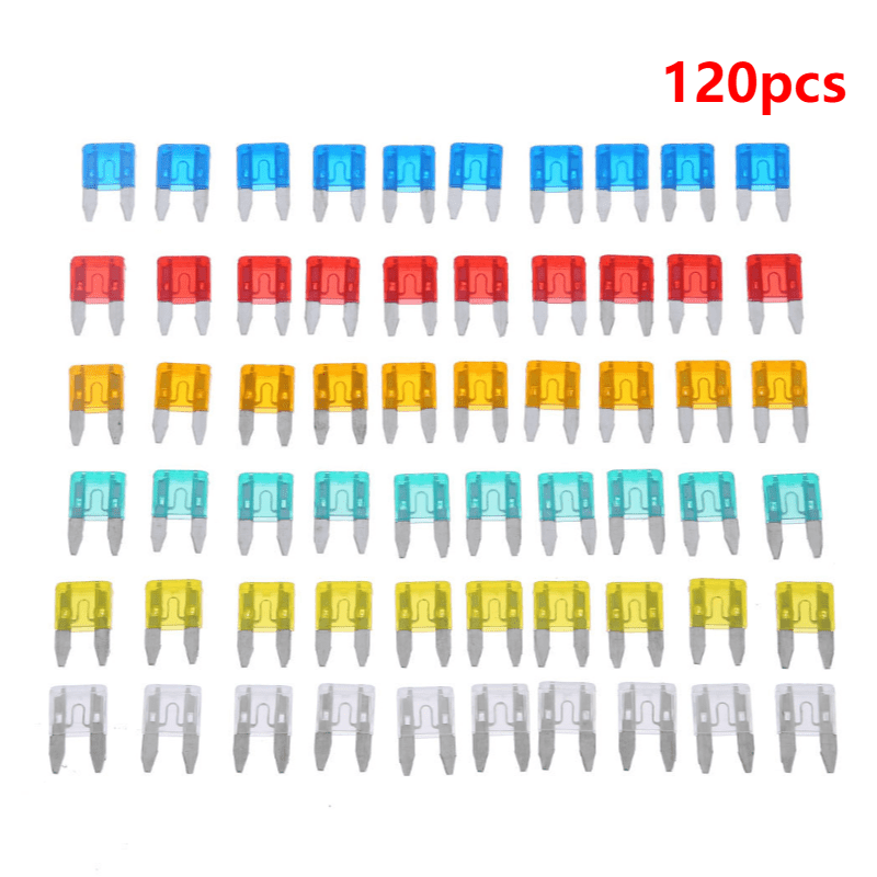 60/120pcs Auto Car Truck Mini Fuse Blade 5A 10A 15A 20A 25A 30A Mixed ...