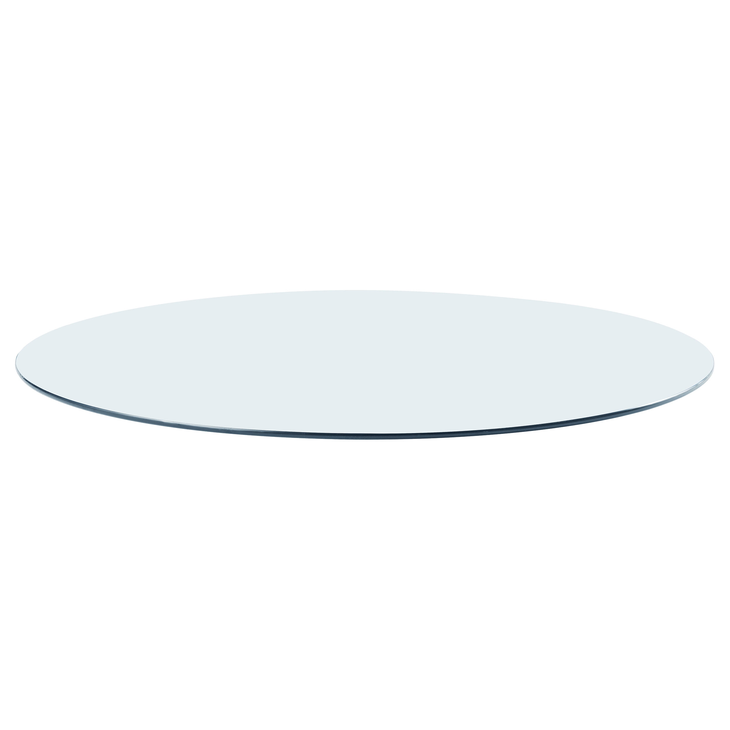 60-inch 12mm Round Clear Tempered Glass Top - Walmart Business Supplies