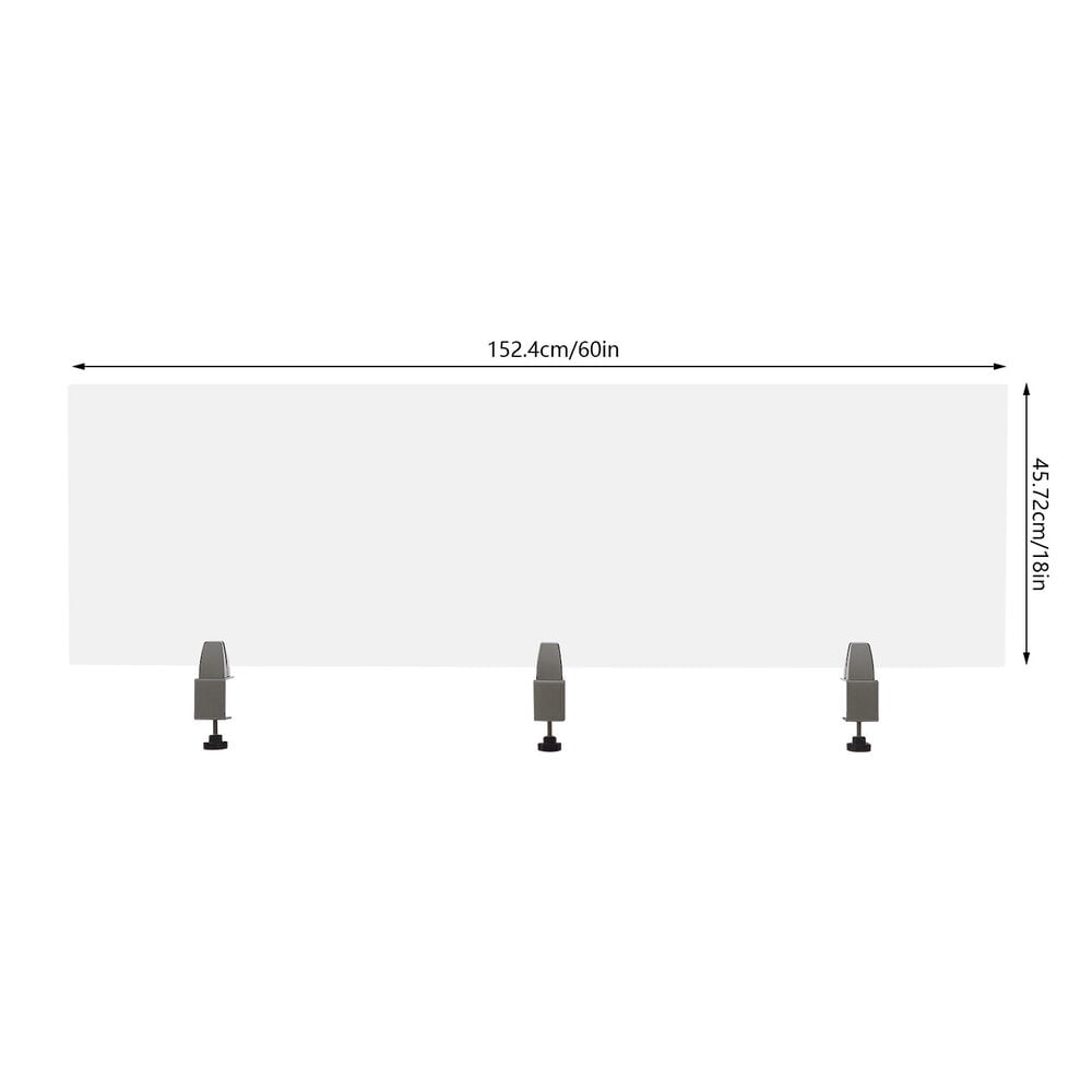 60*18*2 inches Office Partition Desk Divider Desktop Privacy W/Panel 3 ...
