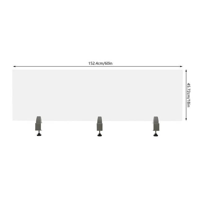 60*18*2 inches Office Partition Desk Divider Desktop Privacy W/Panel 3 ...
