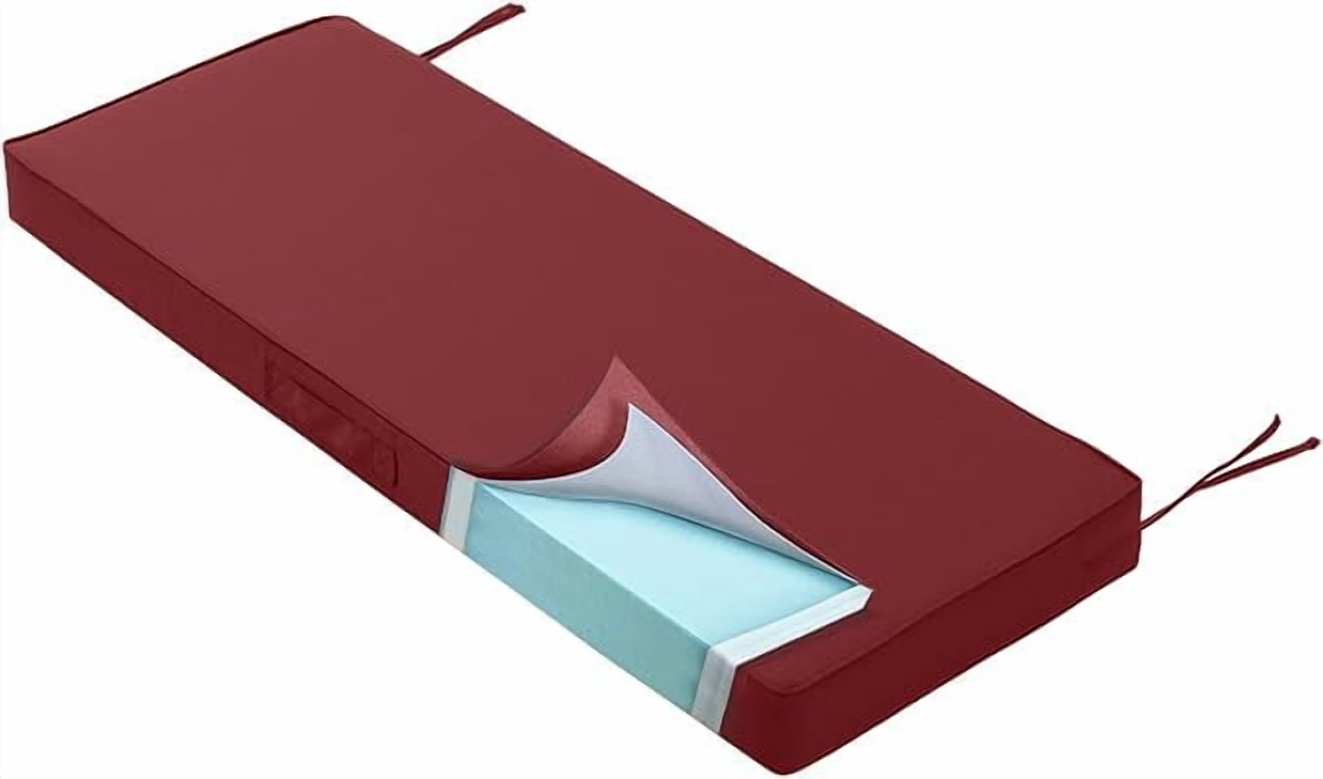 60×18 inch Outdoor Bench Cushion 4 inches Memory Foam Waterproof Patio ...