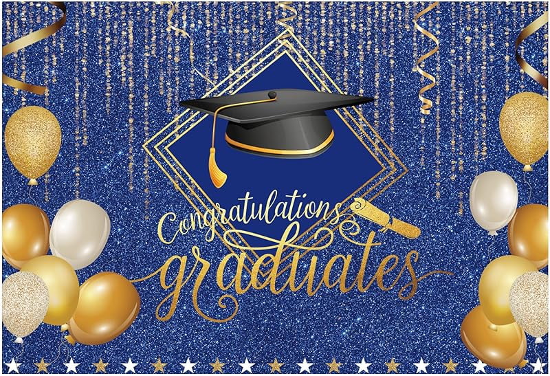 60.2*78.7IN 2025 Class Graduation Backdrop for Photography Gold and ...