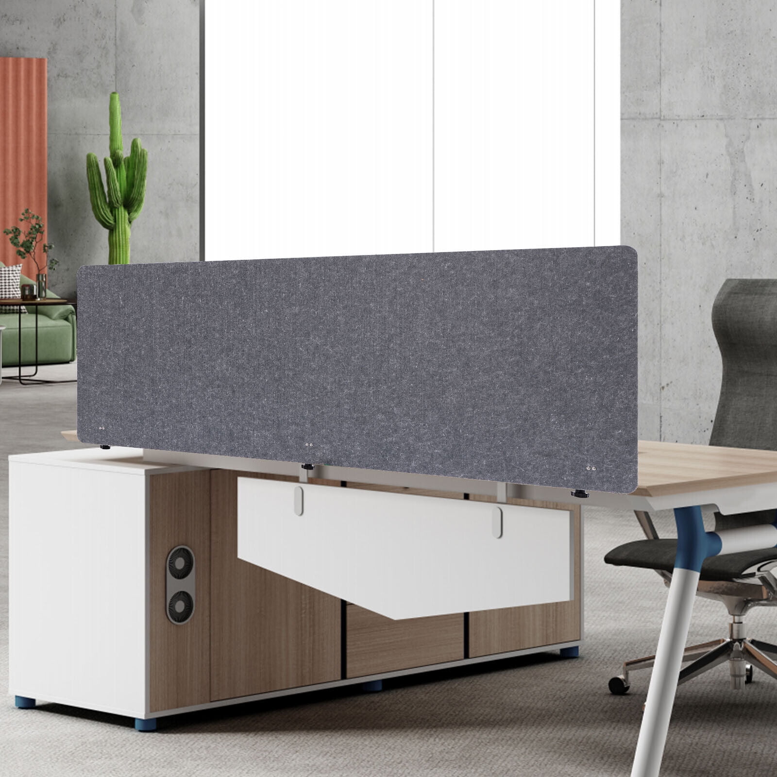 60" * 24" Desk Divider Privacy Panel Desktop Mounted Privacy Cubicle ...