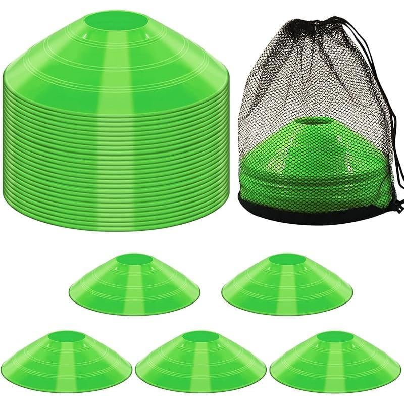 60/30 Pack Soccer Training Cones - Agility Cones with Carry Bag, Sturdy Disc Cones for Sports ...
