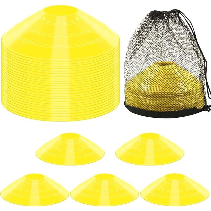 60/30 Pack Soccer Training Cones - Agility Cones with Carry Bag, Sturdy Disc Cones for Sports ...