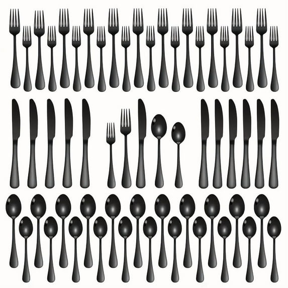 60/30pcs Stainless Steel Cutlery Set (12-Person) - Mirror Polish Heavy ...