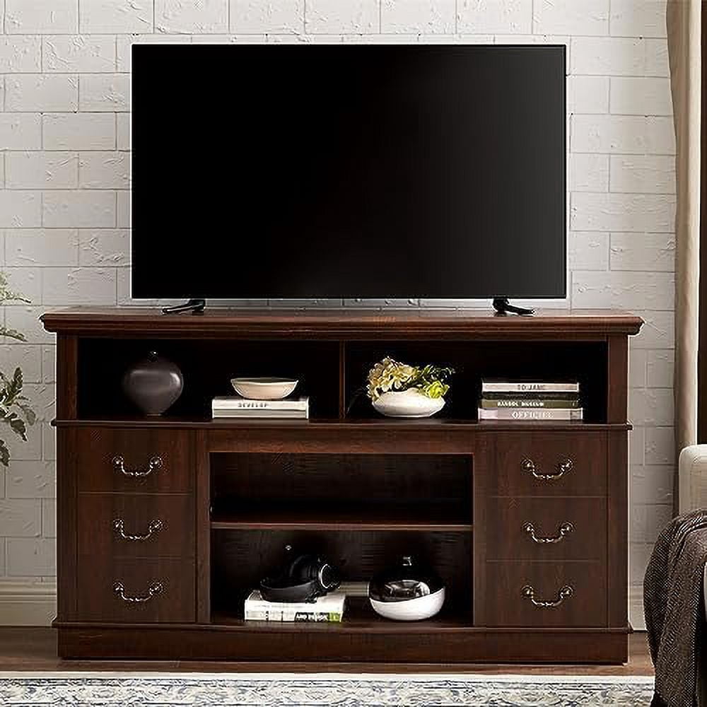 60" Farmhouse TV Stand Entertainment Center with Cabinet Adjustable ...