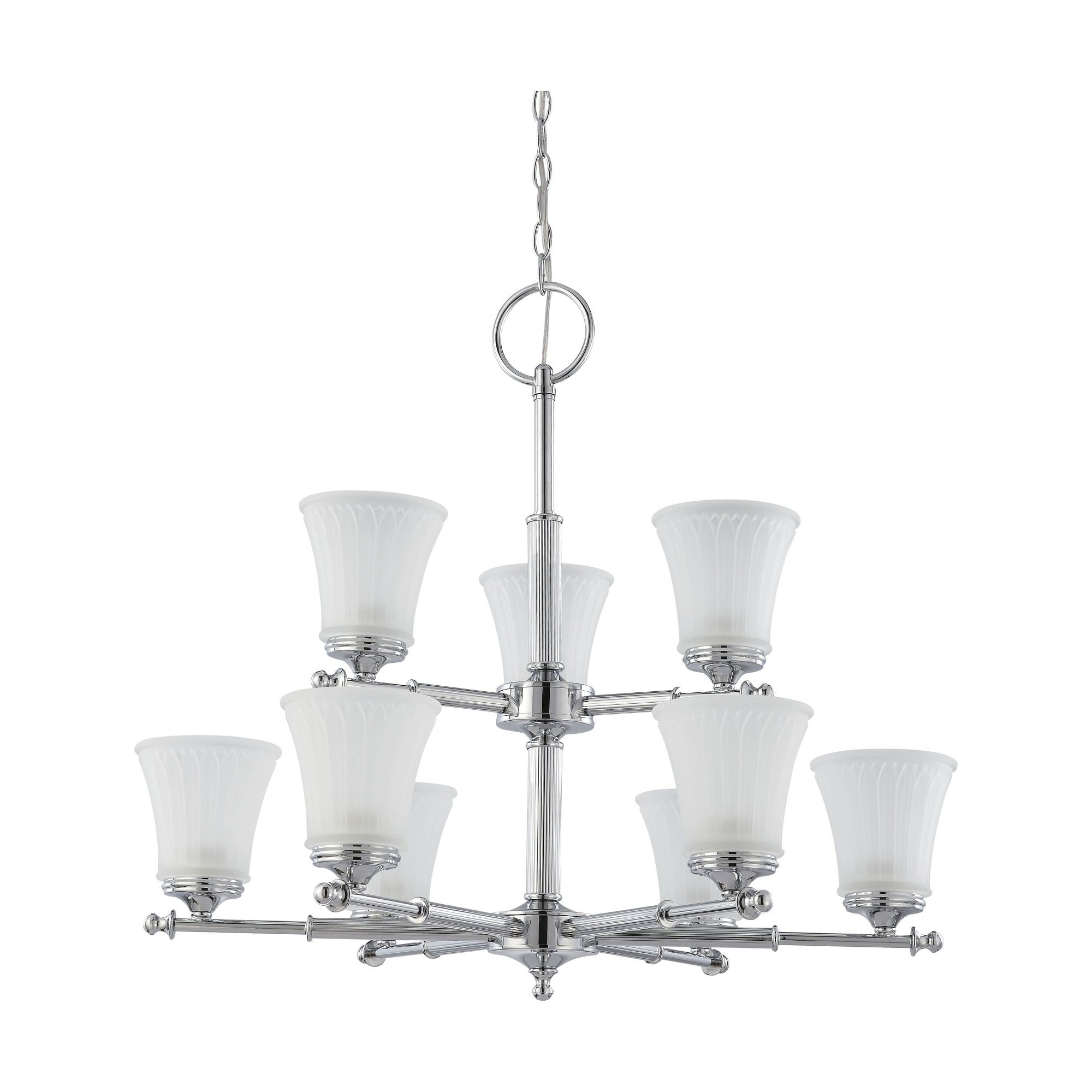 60/4269-Nuvo Lighting-Teller-Nine Light 2-Tier Chandelier-30 Inches ...