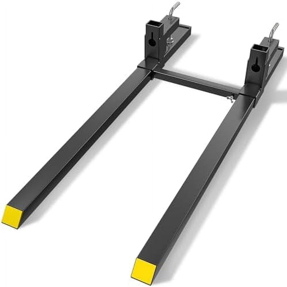60" 4500 lbs Clamp on Pallet Forks for Tractor Bucket, Heavy-Duty Tractor Forks with Adjustable ...