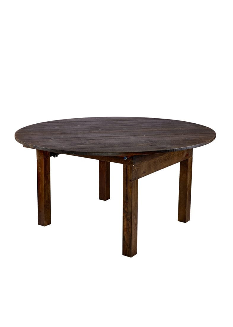 60" (5 Foot) Fruitwood Round Farm Table - Walmart.com