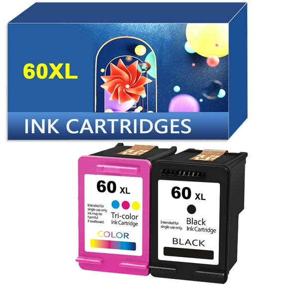 60 60XL Ink Cartridges black color combo Compatible with HP ENVY 100 ...