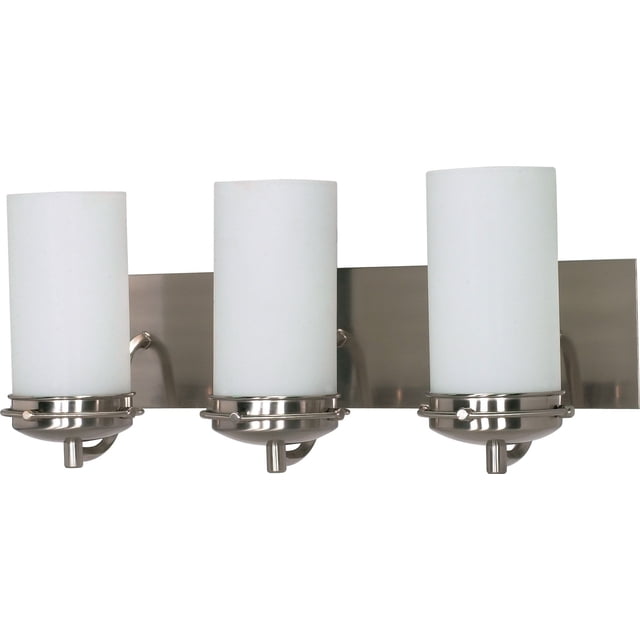 Nuvo Lighting - Polaris - 3 Light Vanity with Cylinder Shades in Satin ...