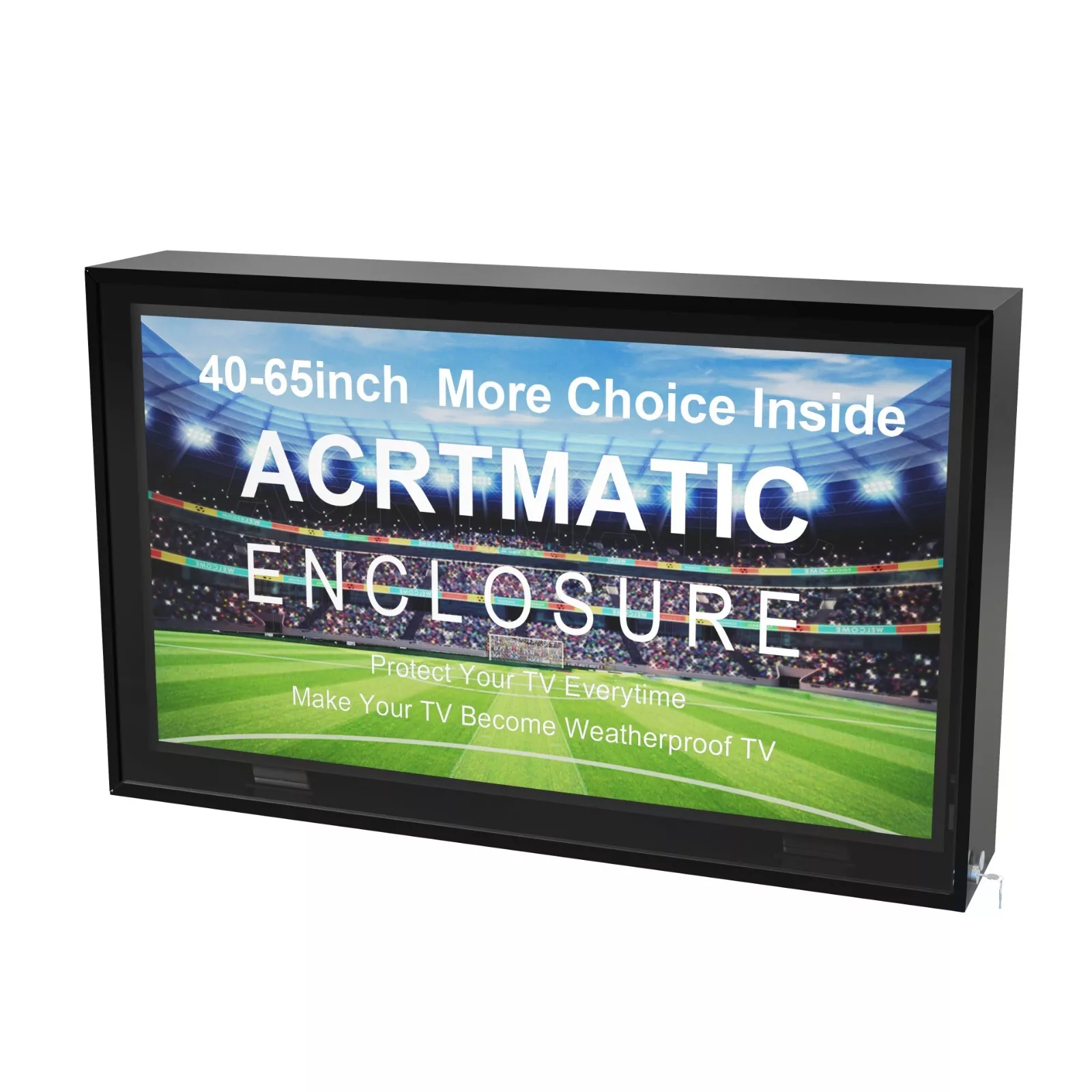 60-65 inch Weatherproof Outdoor TV Enclosure, with Transparent Front ...
