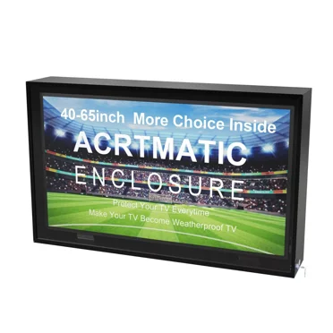 GDLF Outdoor TV Enclosure Solid Wood TV Cover 55 Inch Weatherproof with ...