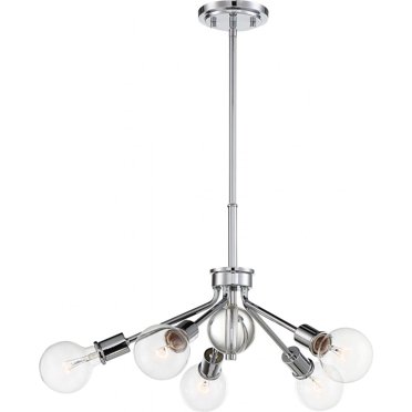Livex Lighting Blossom 3-Light Brushed Nickel Pendant, Modern Metal & Fabric Fixture - Walmart.com