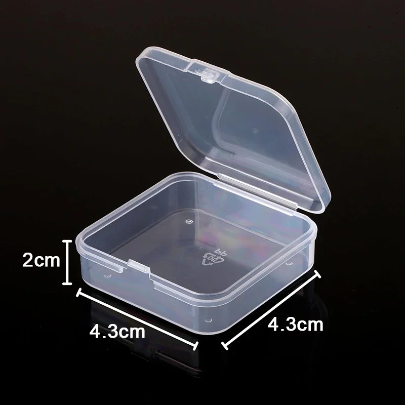 60/6PCS Mini Plastic Storage Box Transparent Jewelry Storage Box ...