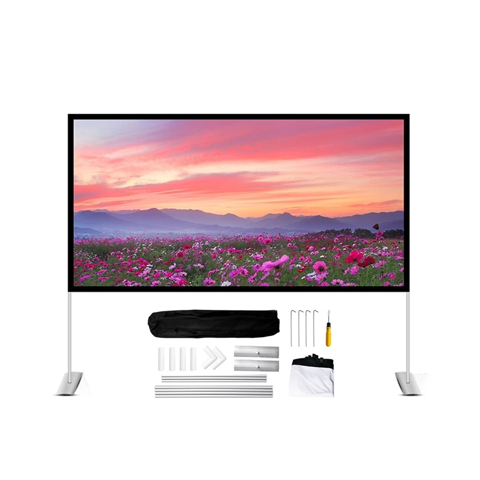 60 72 Inch Projector 16:9 Protective Outdoor Portable Foldable Screen ...
