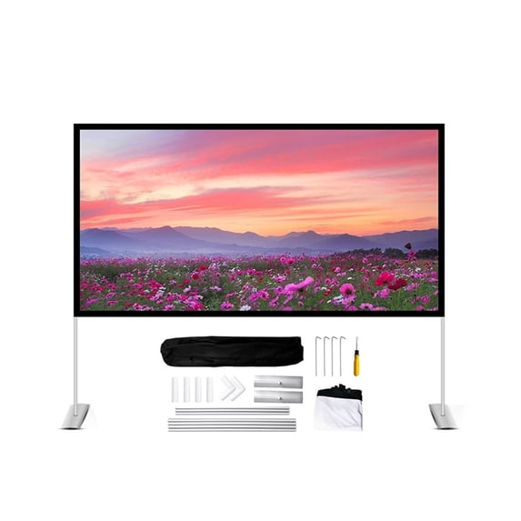 60 72 Inch Projector 16:9 Protective Outdoor Portable Foldable Screen ...