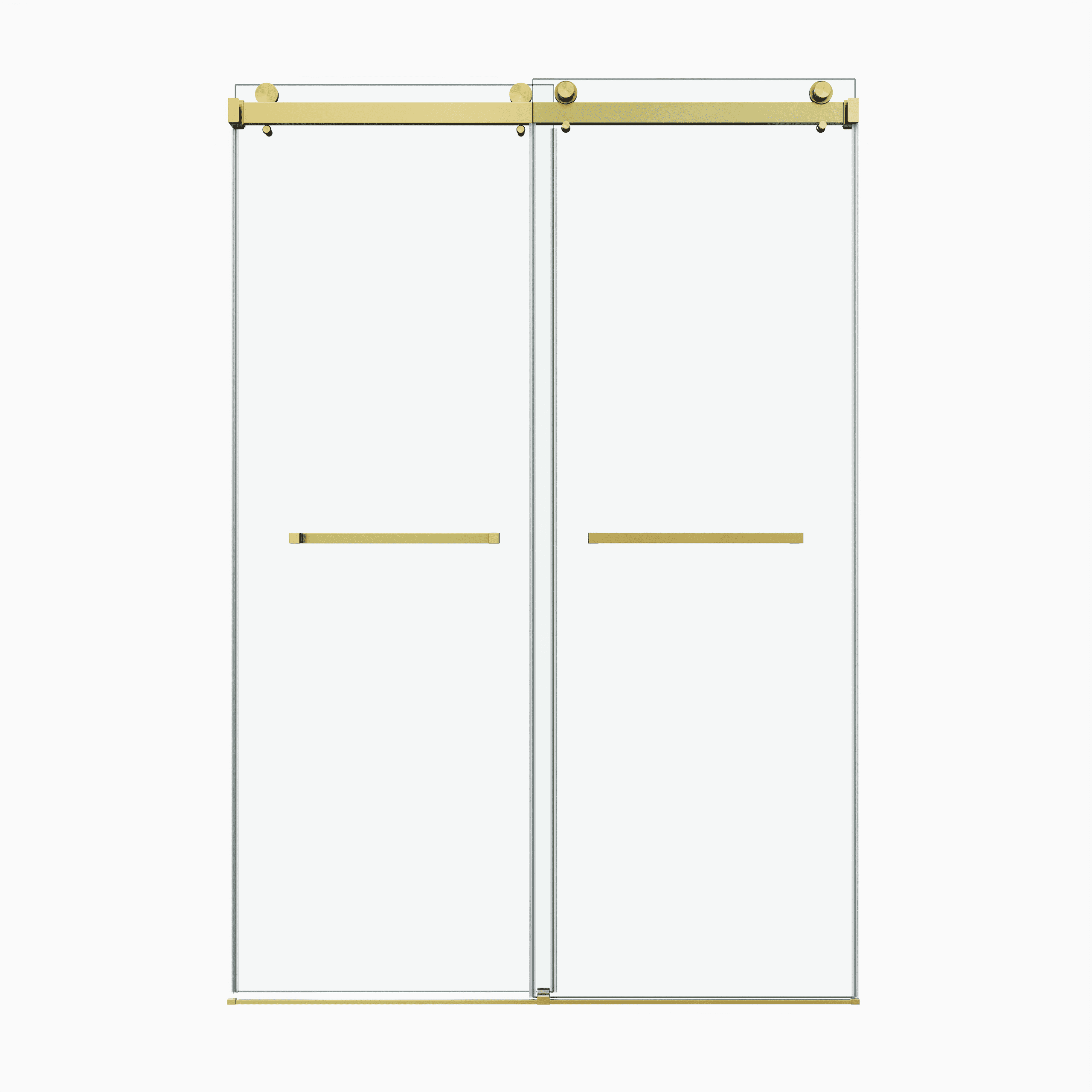 60*76" Frameless Double Sliding Shower Door, Double Shower Door, 3/8 ...