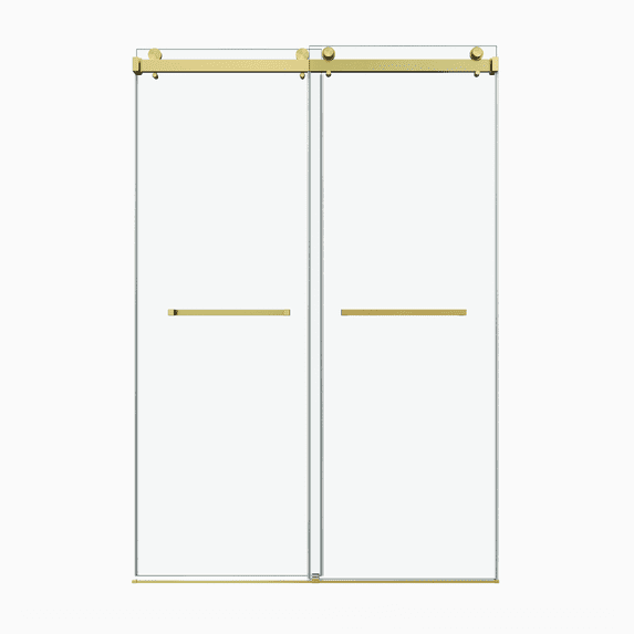 60*76" Frameless Double Sliding Shower Door, Double Shower Door, 3/8 ...