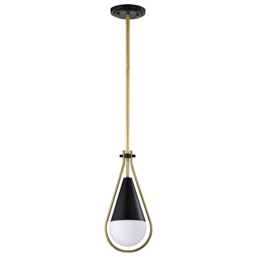 Austin Allen Oakwood 1 Light Pendant, Urban Industrial Style, 7.25in ...
