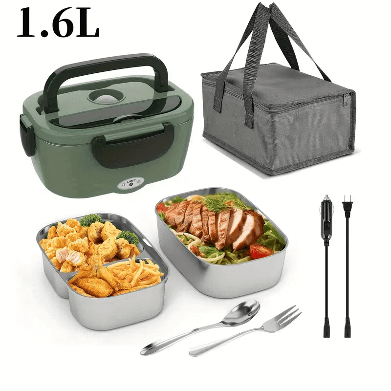60.87oz Portable Electric Lunch Box - Leak-Proof Removable Container ...