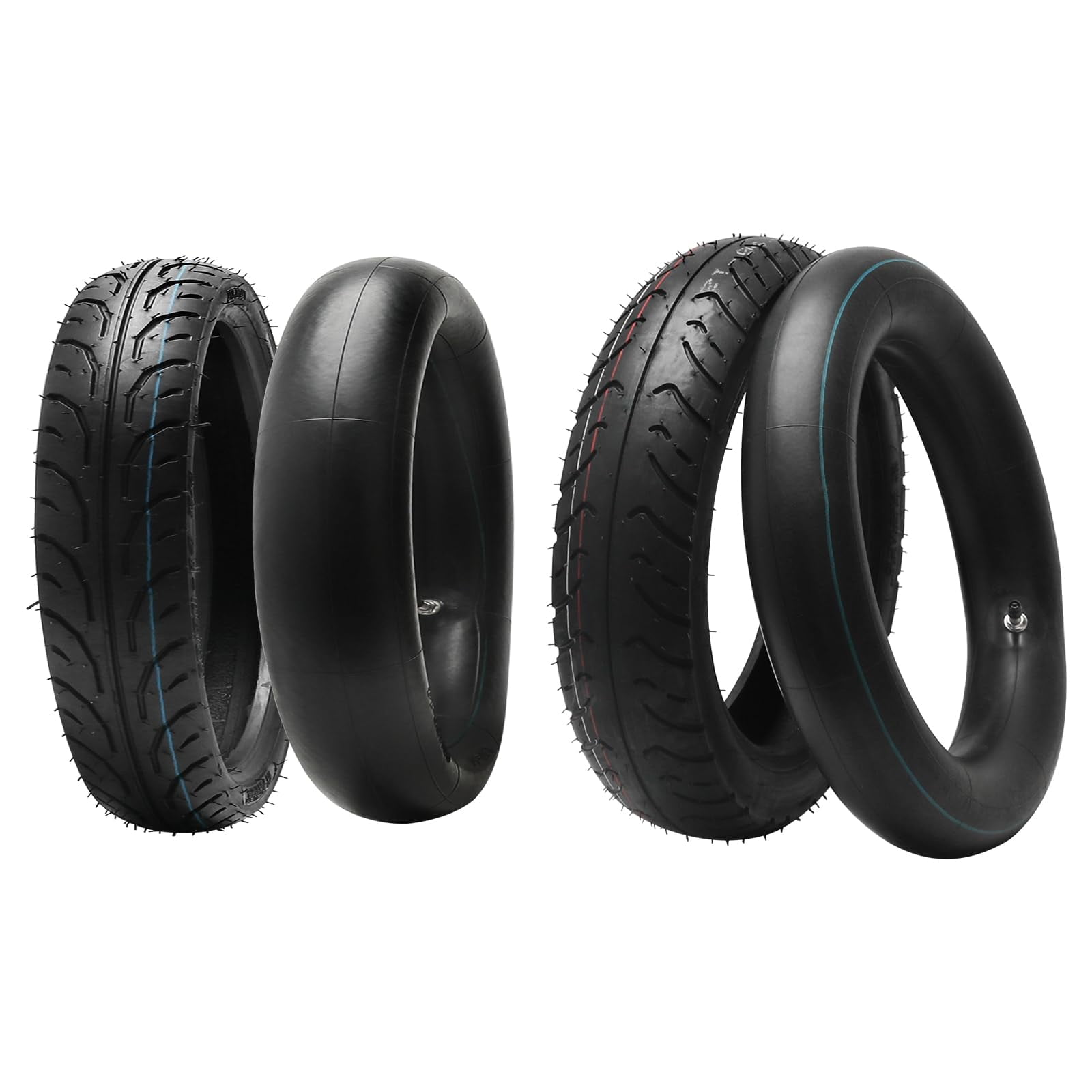 60/90-14 Front Tire and Tube + 90/90-12 Rear Tire and Tube Combo for ...