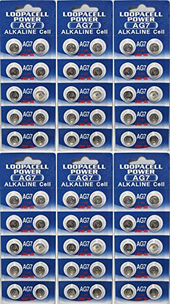 60 AG7 Button Cell Batteries, AG7 Coin Cell Battery, Alkaline Button ...