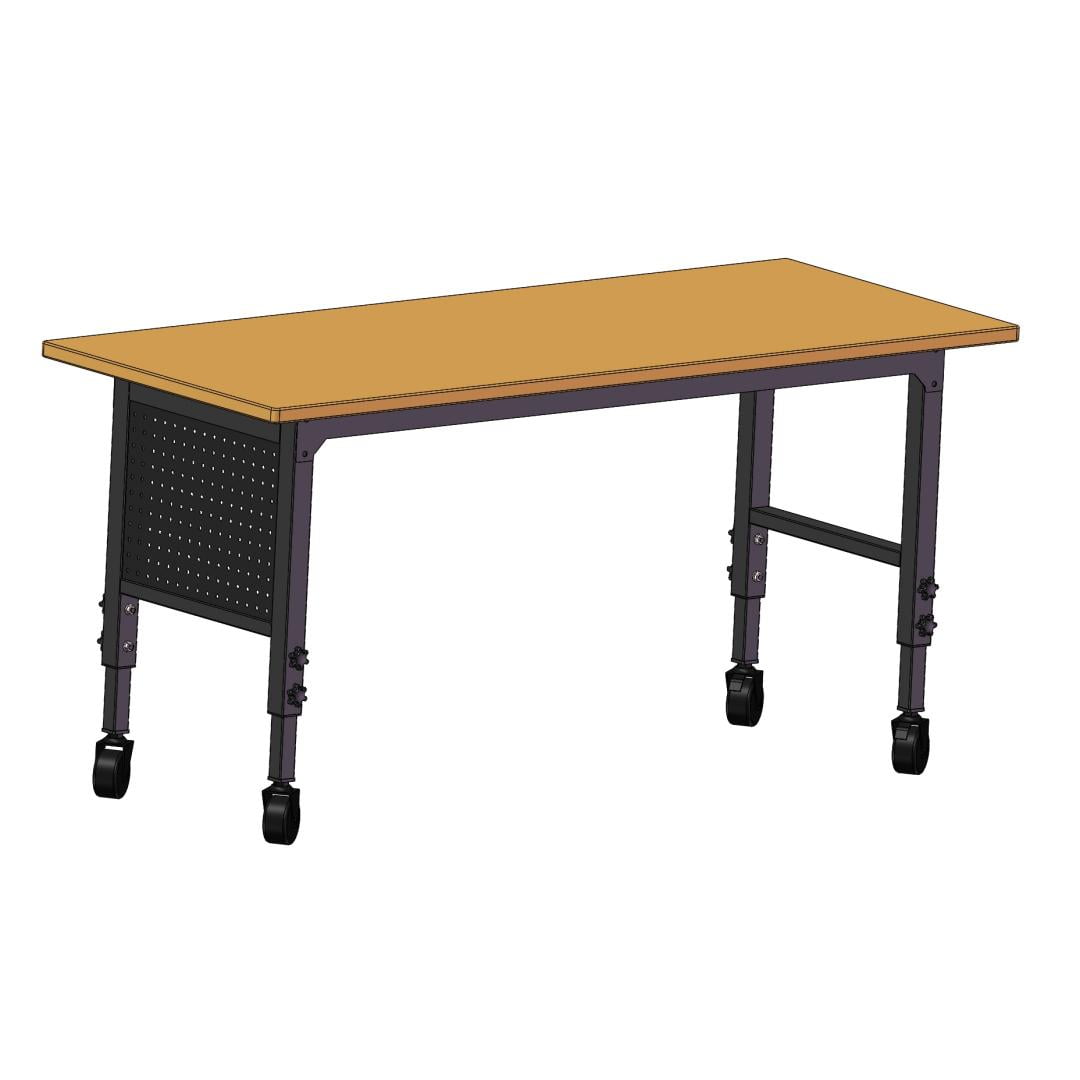 60 Adjustable Garage Work Bench Heavy Duty Workshop Table with Power ...