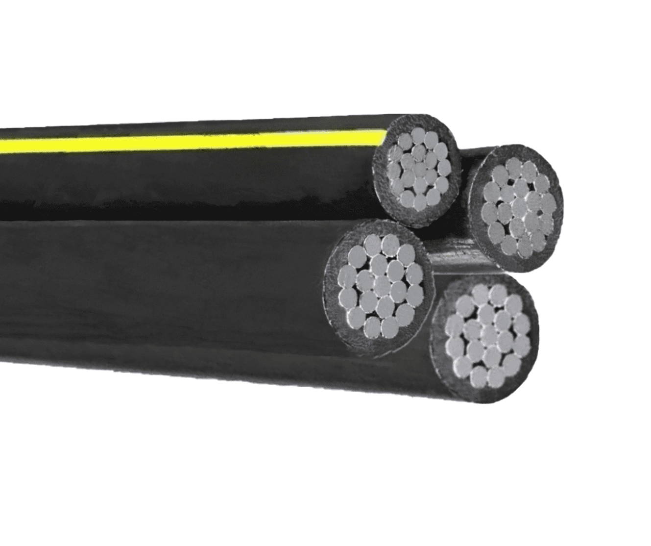 60' Aluminum URD Earlham 4/0-4/0-4/0-4/0 Cable Direct Burial Quadruplex ...