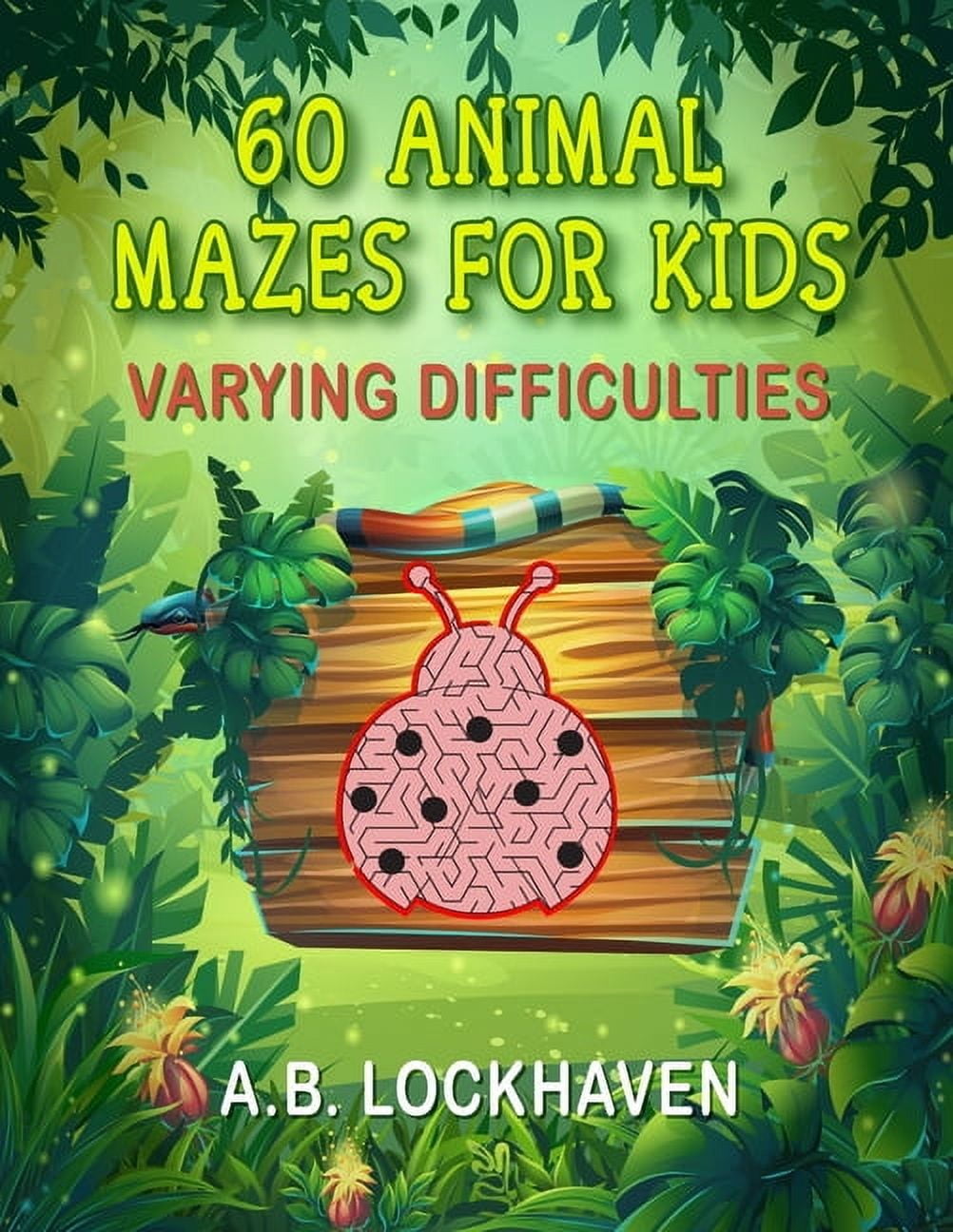 60 Animal Mazes for Kids: A Fun Coloring Activity Book for Children ...