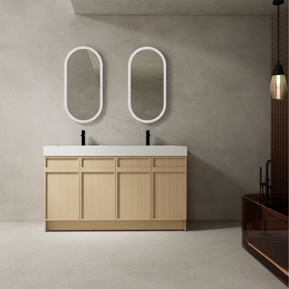 60" Bathroom Vanity Unit | Double Sink for Multiple Users | High ...