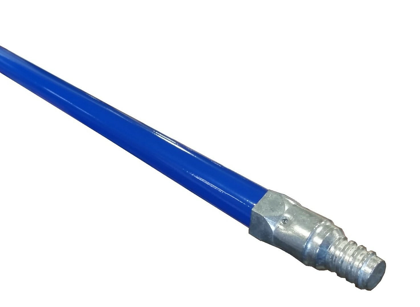 60" Blue Powder Coated Steel Broom Handle with Metal Thread (Case of 12 ...