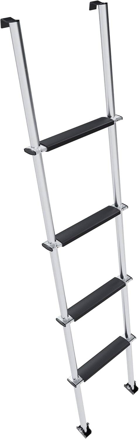 60'' Bunk Ladder Compatible with RV W/Hook and Rubber Foot Pads ...