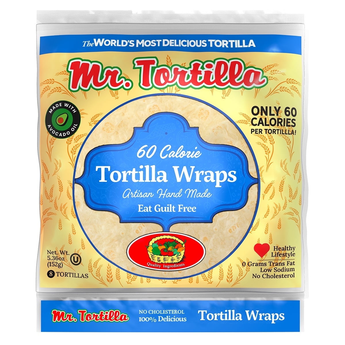 Mr. Tortilla 60 Calorie Tortilla Wraps 8 count - Walmart.com