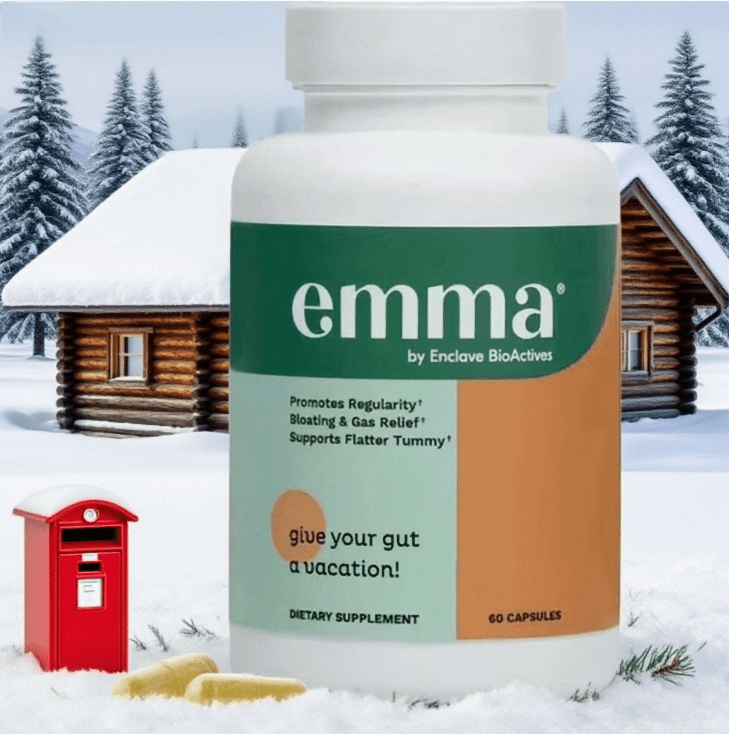 60 Capsules Emma Daily Digestive – Fights Gas, Bloating & Leaky Gut ...