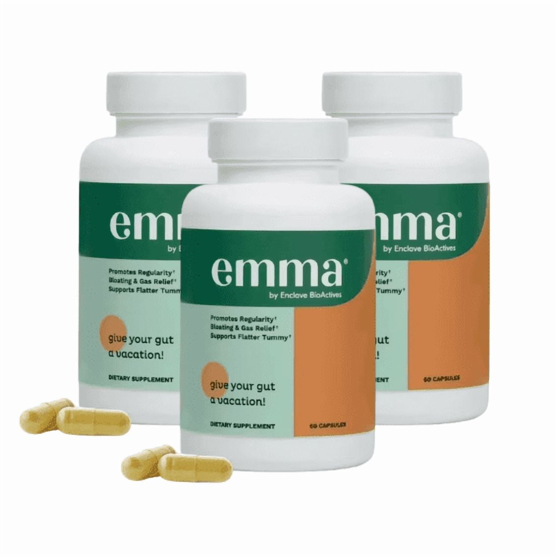 60 Capsules Emma Daily Digestive – Laxative-Free Option for Gut ...