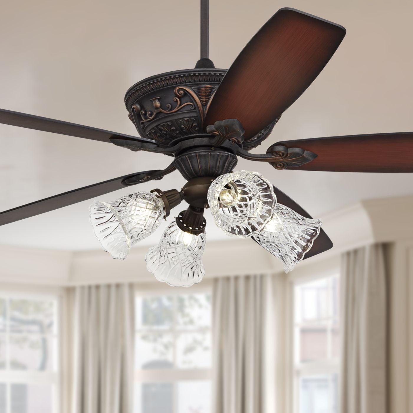 60" Casa Vieja Montego Industrial Rustic Indoor Ceiling Fan LED Light ...